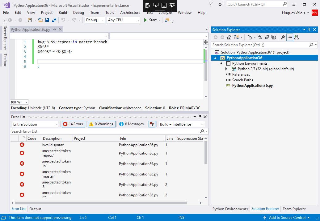 General IntelliSense problems on fresh install - no error highlighting ...