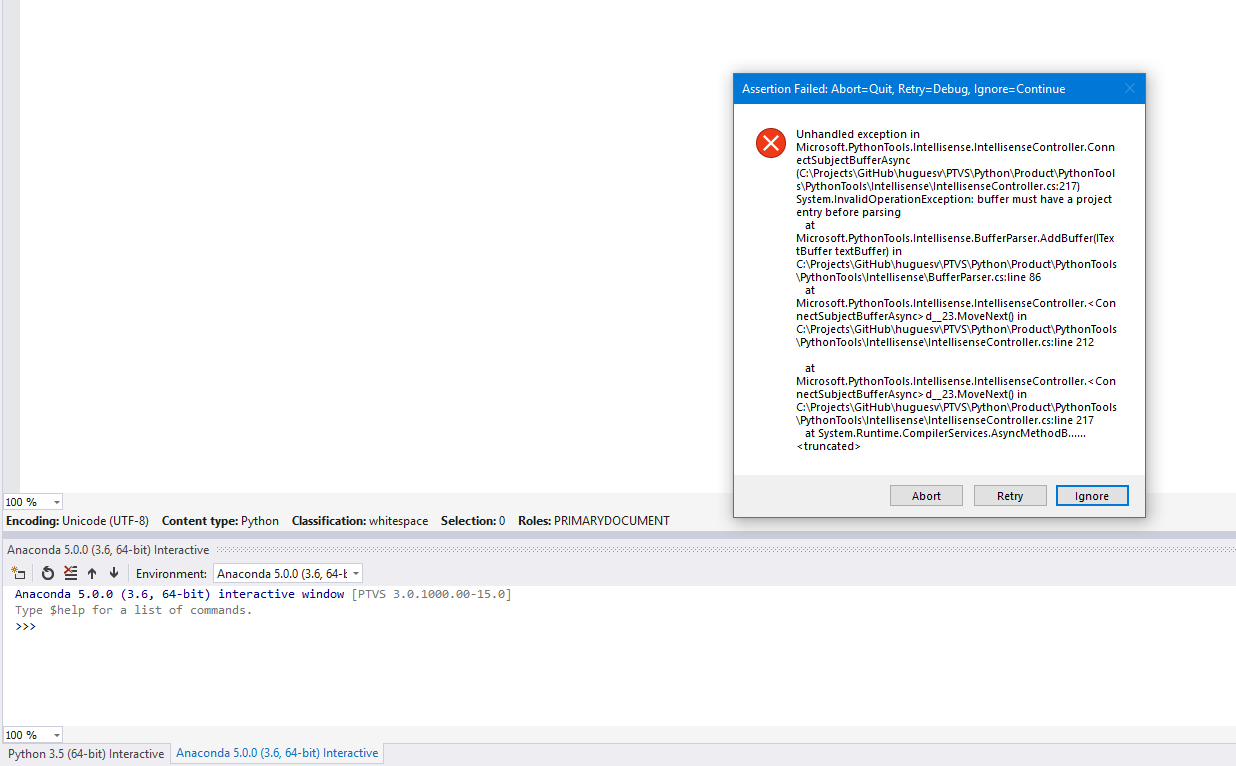 InvalidOperationException "buffer must have a project entry before parsing" · Issue #3315 ...