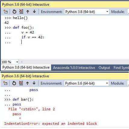 REPL indent is not calculated correctly · Issue #3722 · microsoft/PTVS · GitHub
