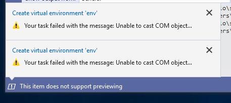 Error when updating the active environment · Issue #4881 · microsoft/PTVS · GitHub