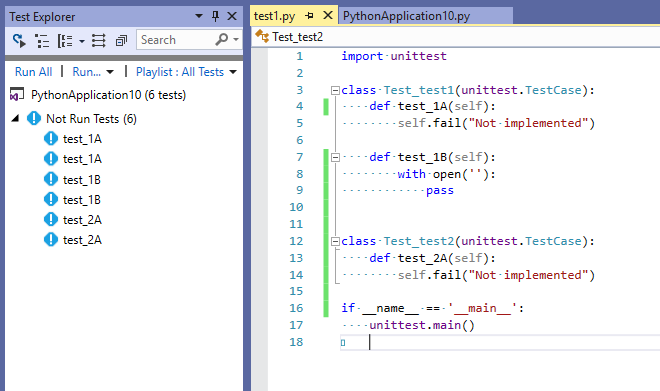 Non Existent Tests Appear On Test Class Parser Doesnt Recognize End Of Previous Test Class