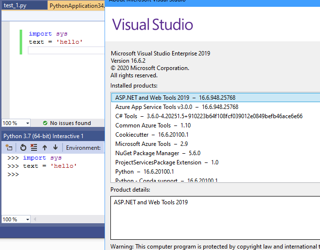 No coloring of the code after send code to interactive. · Issue #6151 · microsoft/PTVS · GitHub