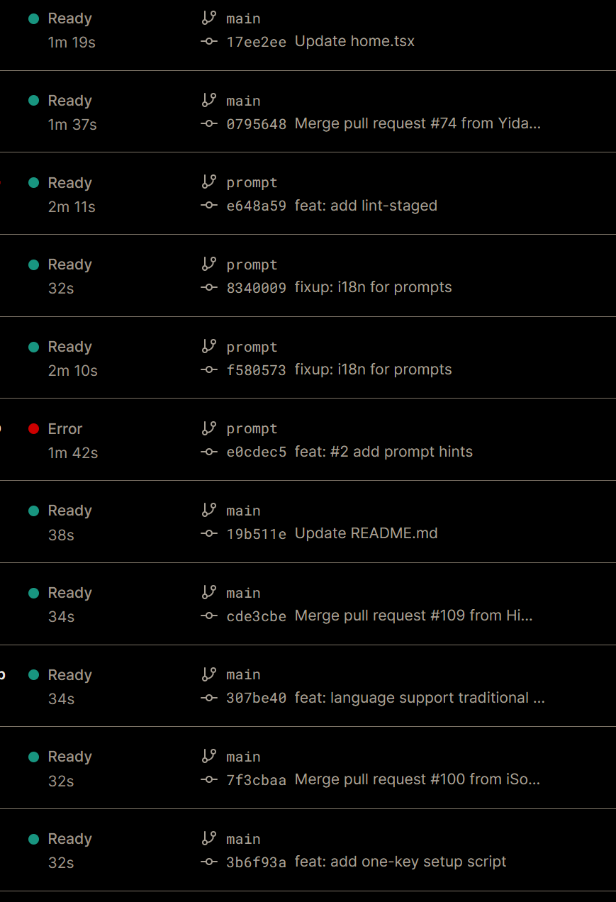 CI/CD is slow · Issue #117 · ChatGPTNextWeb/ChatGPT-Next-Web · GitHub