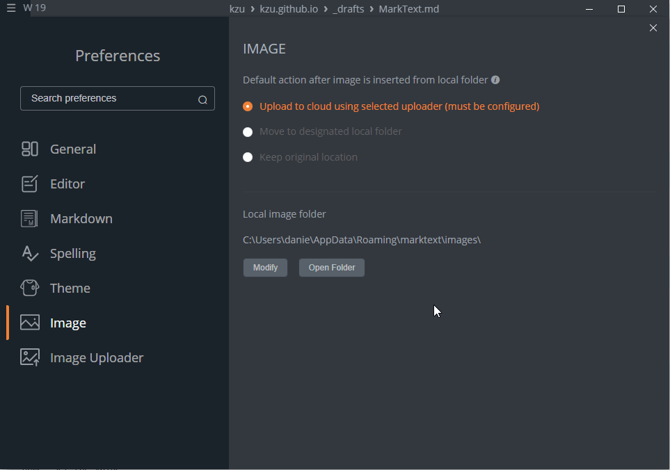 Image uploader to GitHub fails for copy/pasted image · Issue #2347 · marktext/marktext · GitHub