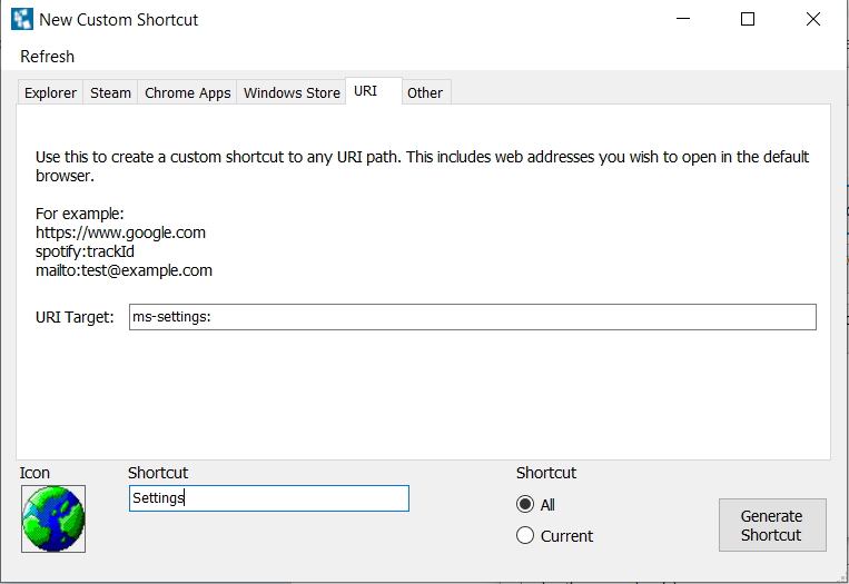 How Can I Customize a Tile to Windows Settings? · Issue #283 ...