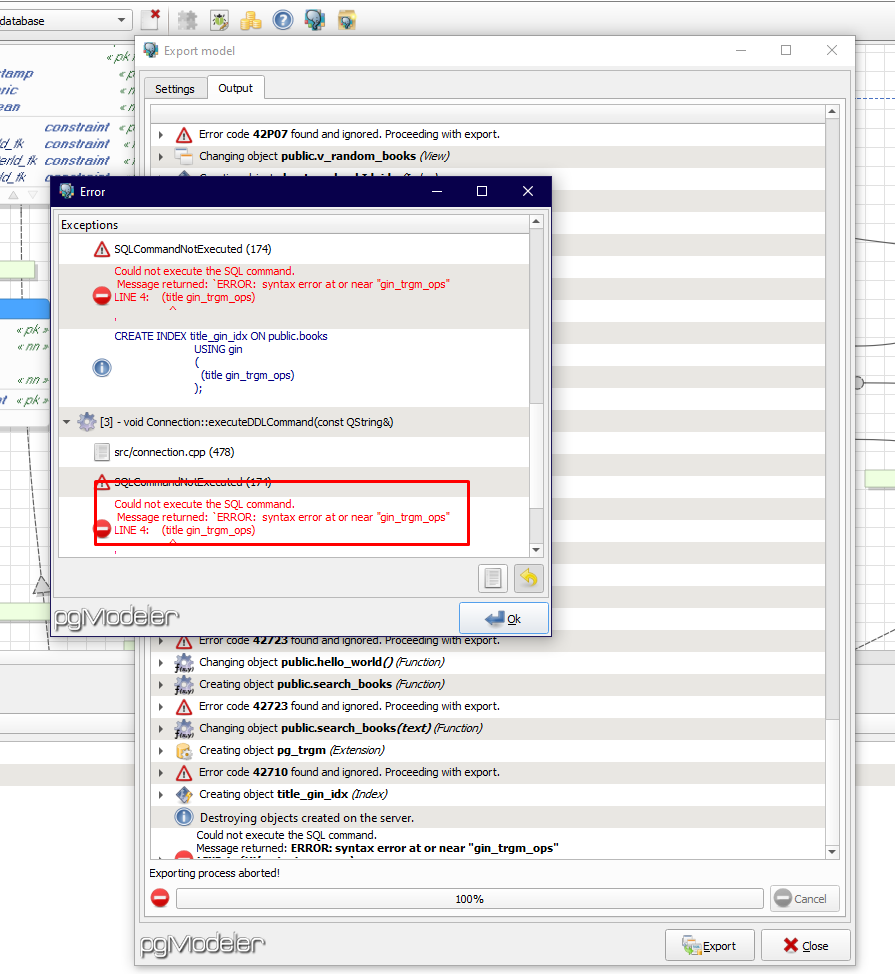 create Gin Index with gin_trgm_ops on pg_trgm extension get syntax error · Issue #1537 ...