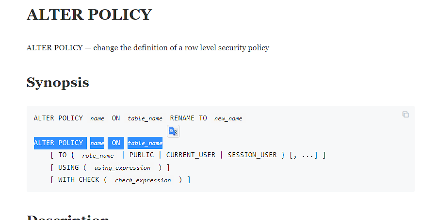 update policy not work because work syntax (version 1.0.1) · Issue #1745 · pgmodeler/pgmodeler ...