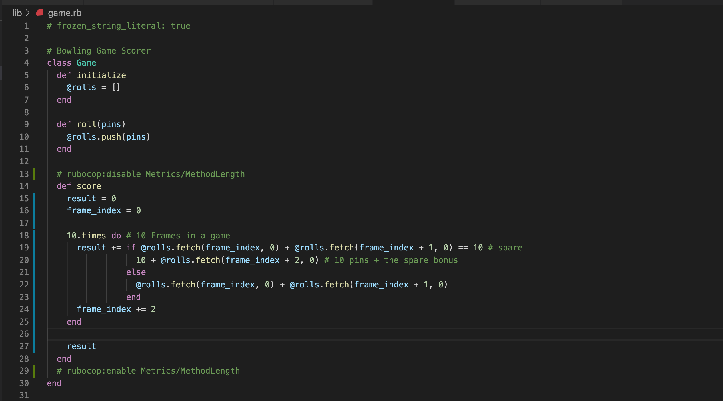 GitHub - 0mj/ruby-bowling-kata: code kata