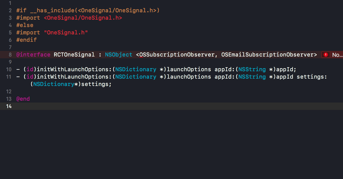 No type or protocol named 'OSSubscriptionObserver' · Issue #457 · OneSignal/react-native ...