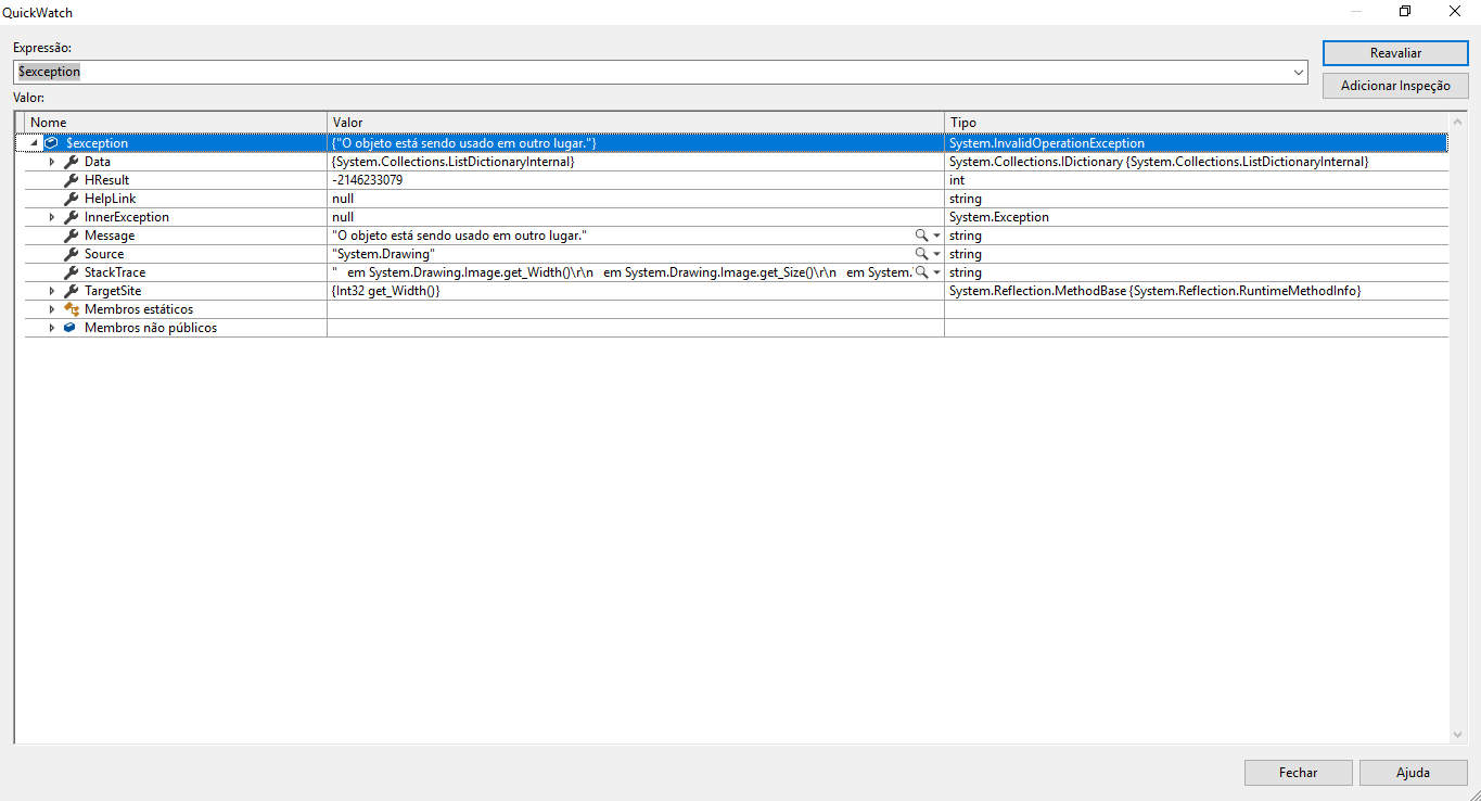 ERROR: System.InvalidOperationException : Object is currently in use ...