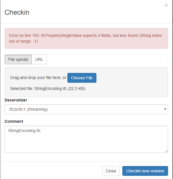 Ifc files are not checked in when a string contains text '/*' · Issue #920 · opensourceBIM ...