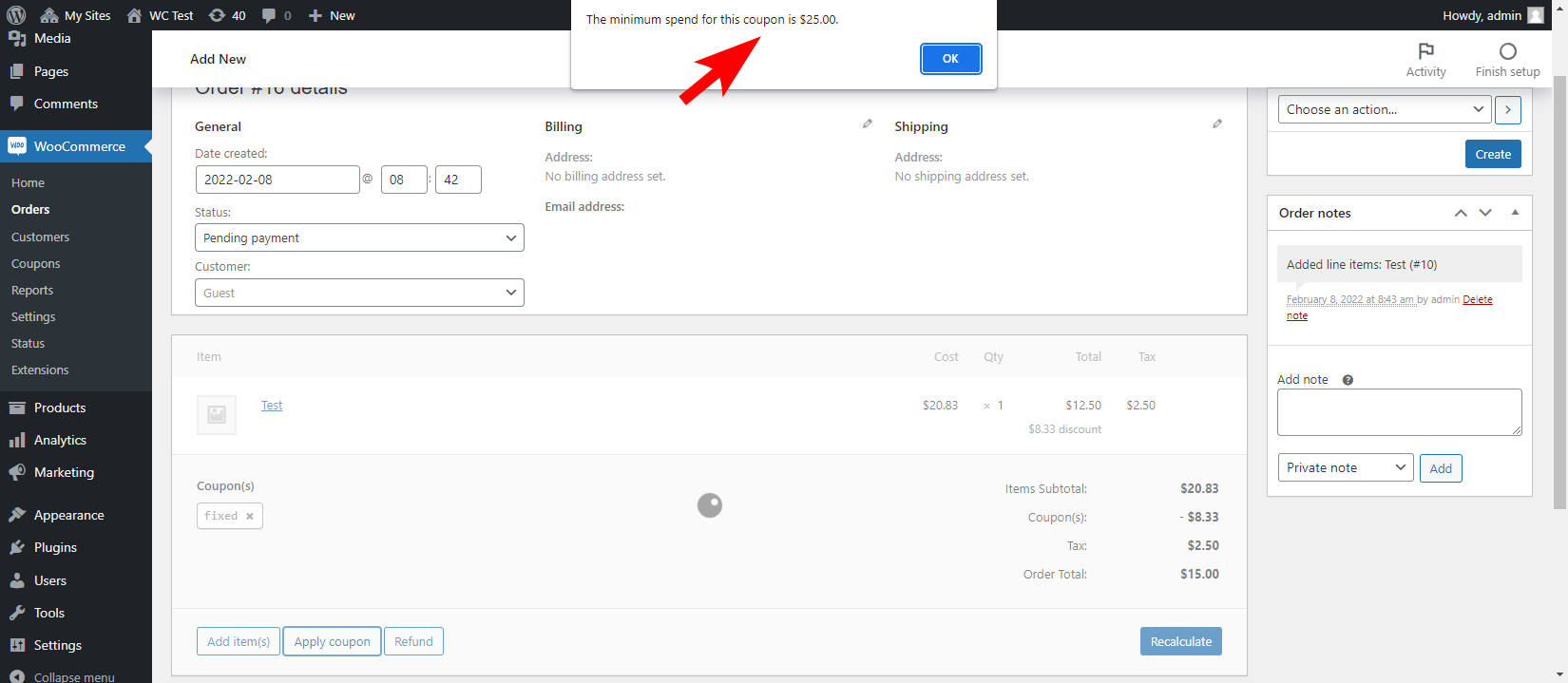 Subtotal check uses the wrong subtotal in orders · Issue #31859 · woocommerce/woocommerce · GitHub