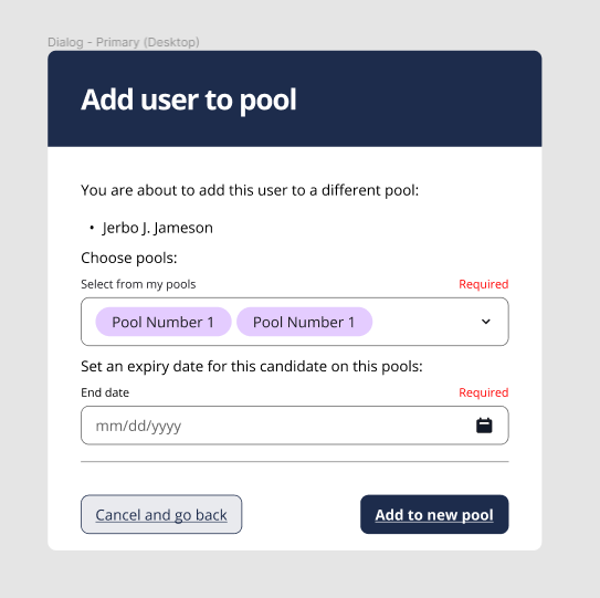 Batch "Add to pools" · Issue #5131 · GCTC-NTGC/gc-digital-talent · GitHub