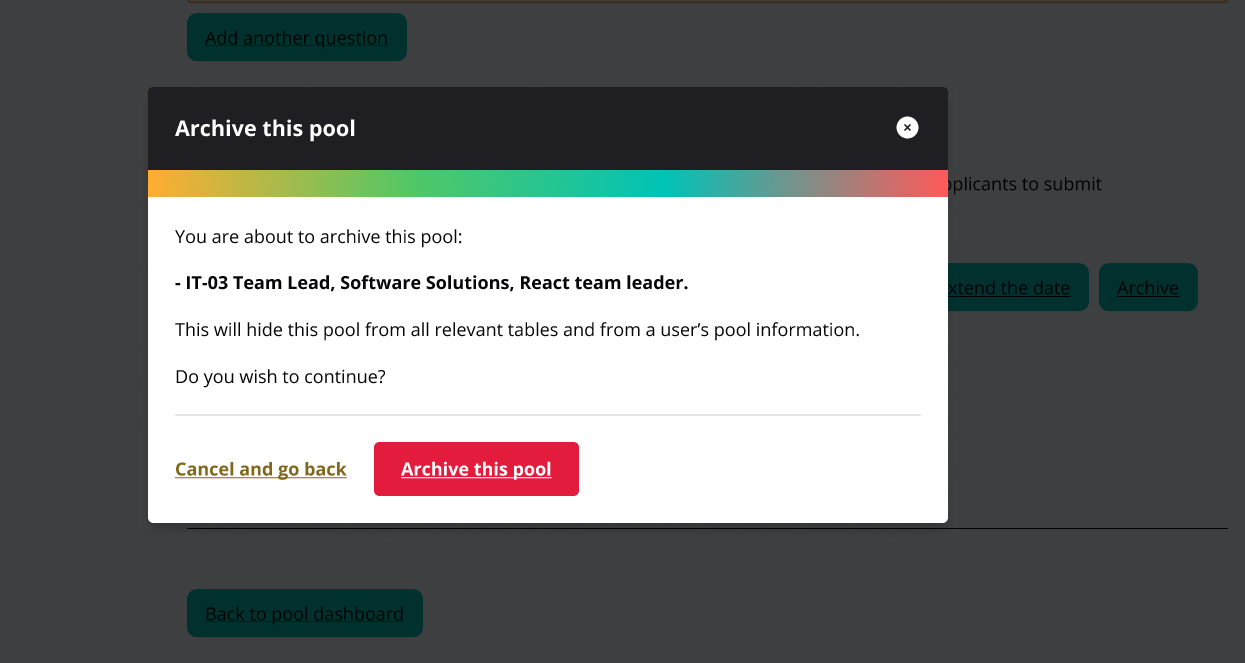 Enable Archive Pool Button On Closed Pools · Issue 6578 · Gctc Ntgcgc Digital Talent · Github 