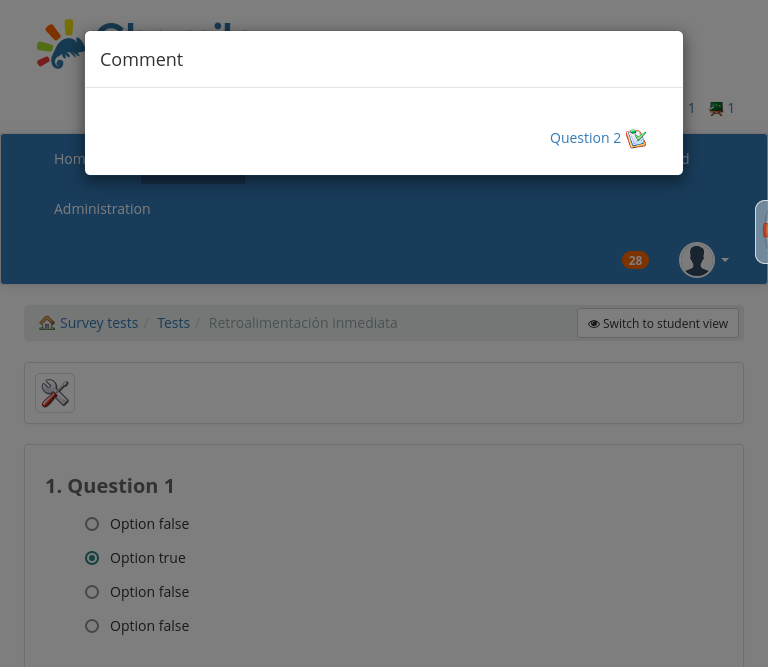 Vu sur le forum - feedback - pas de lien pour passer à la question suivante · Issue #4596 ...