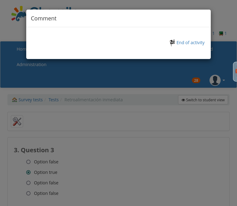 Vu sur le forum - feedback - pas de lien pour passer à la question suivante · Issue #4596 ...