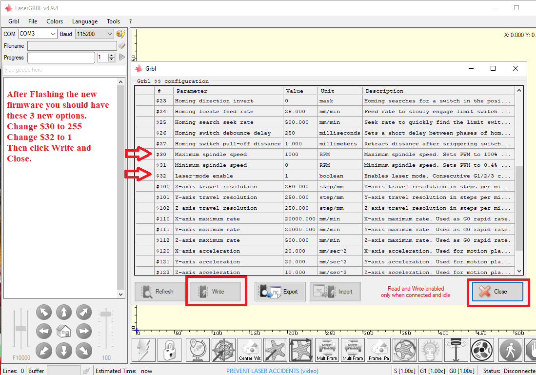 Can't enable laser mode · arkypita LaserGRBL · Discussion #1982 · GitHub
