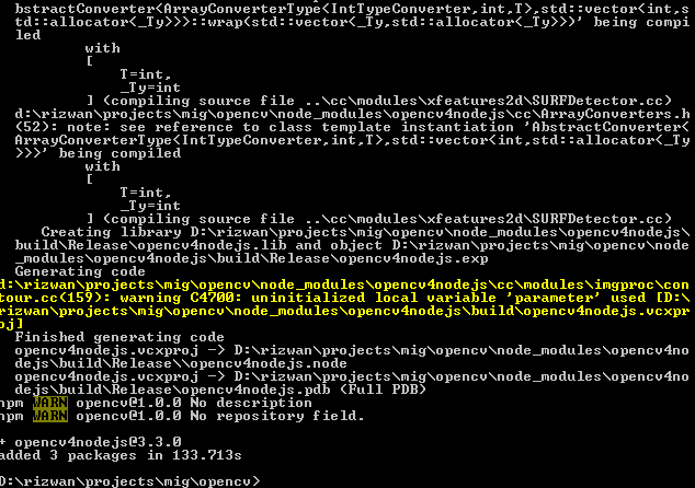 npm install error on win 8.1 · Issue #196 · justadudewhohacks/opencv4nodejs · GitHub