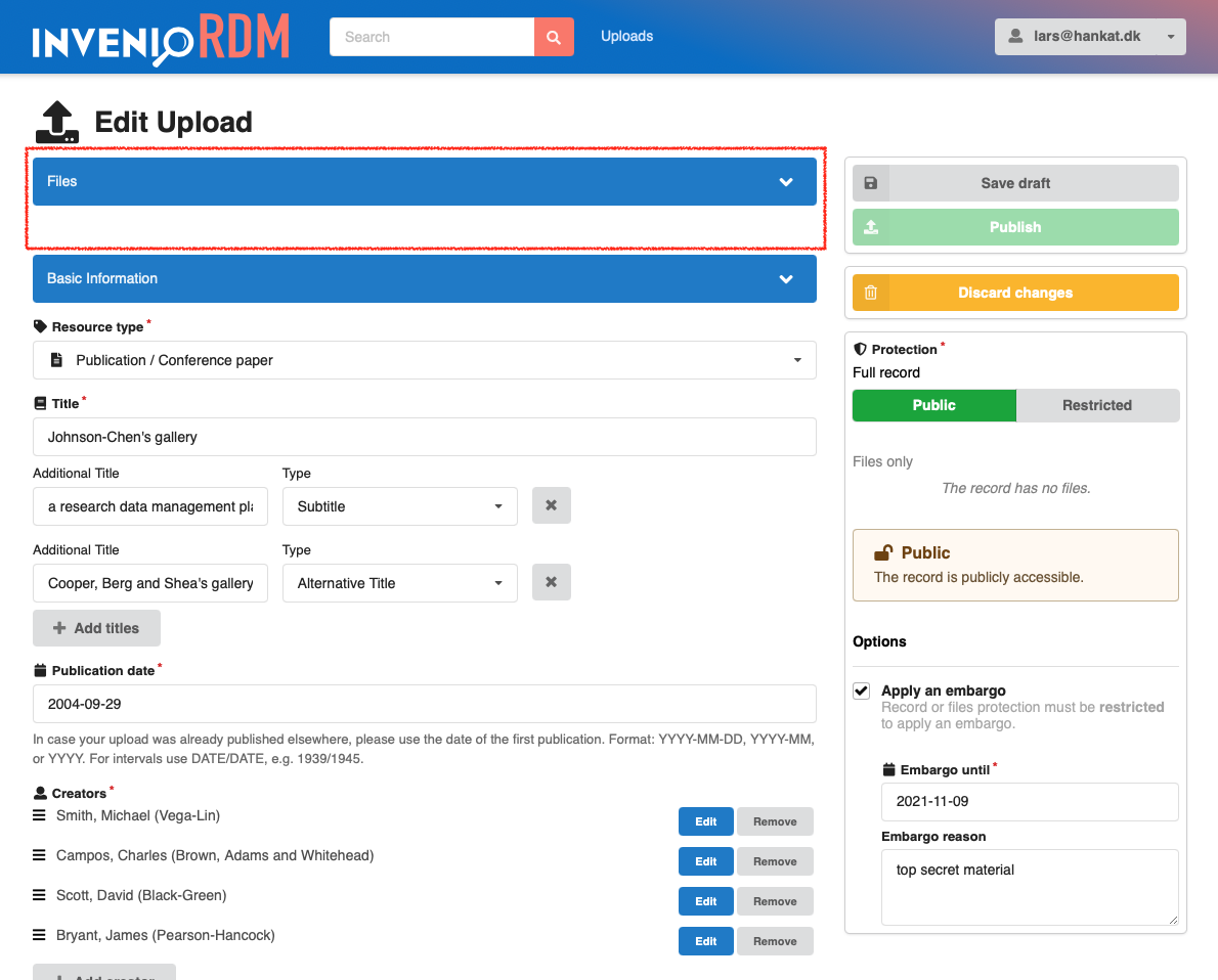 deposit: metadata-only record should show message under files. · Issue #583 · inveniosoftware ...