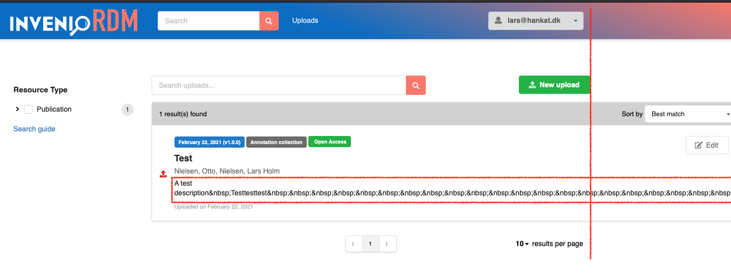 search results: html in description is not rendered · Issue #592 · inveniosoftware/invenio-app ...