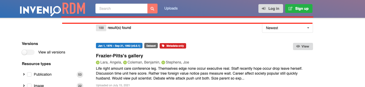 Ux Inconsistent Spacing To Header · Issue 951 · Inveniosoftwareinvenio App Rdm · Github