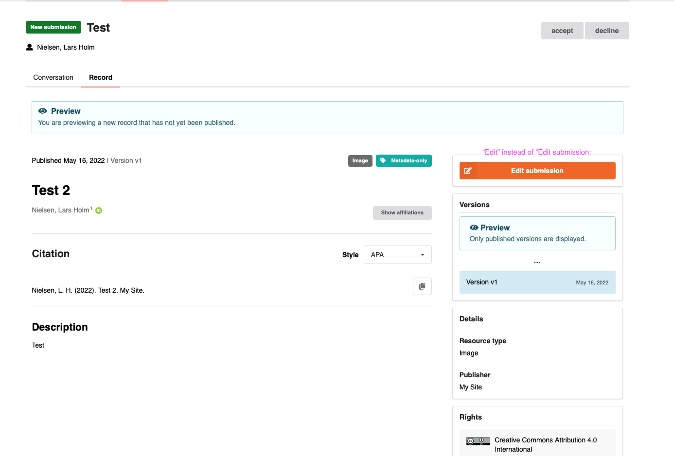 My dahshboard: Request detail page UX clean up · Issue #1588 · inveniosoftware/invenio-app-rdm ...