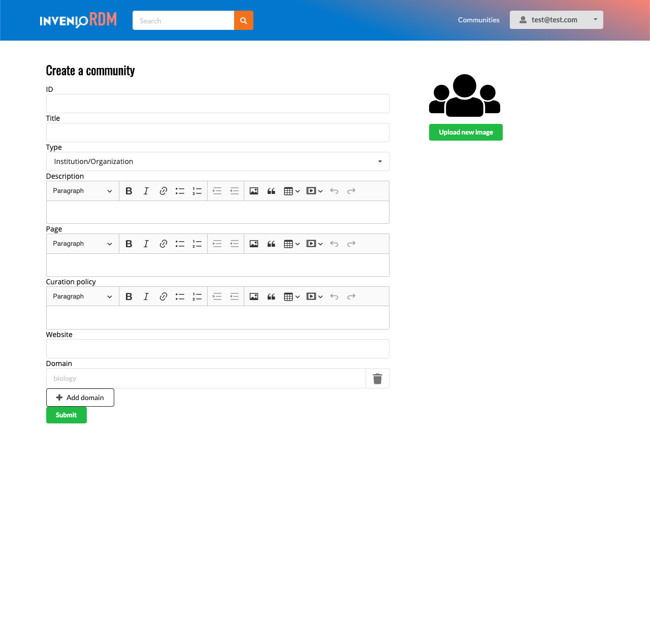 theme: fix header search · Issue #167 · inveniosoftware/invenio-communities · GitHub