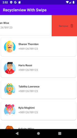GitHub - bagheriAlmas/swipe-recyclerview: Recyclerview With Swipe Left ...