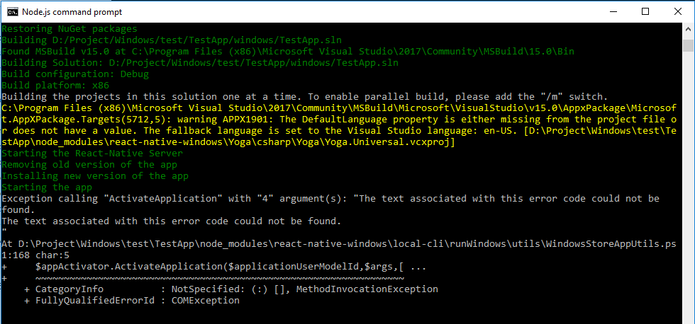 Exception calling "ActivateApplication" with "4" argument(s) · Issue ...
