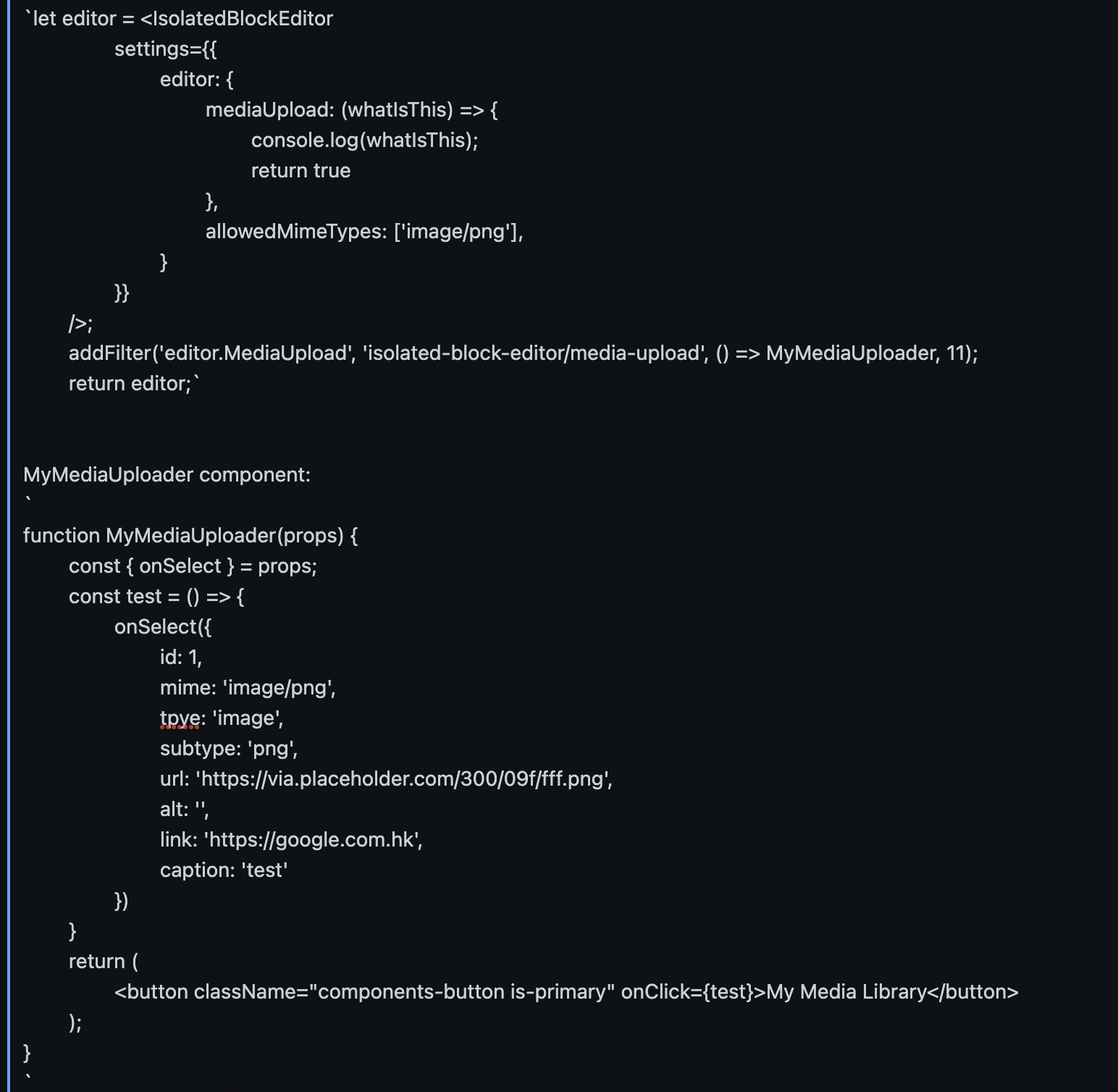 How to configure the MediaUpload for isolated-block-editor? · Issue #117 · Automattic/isolated ...