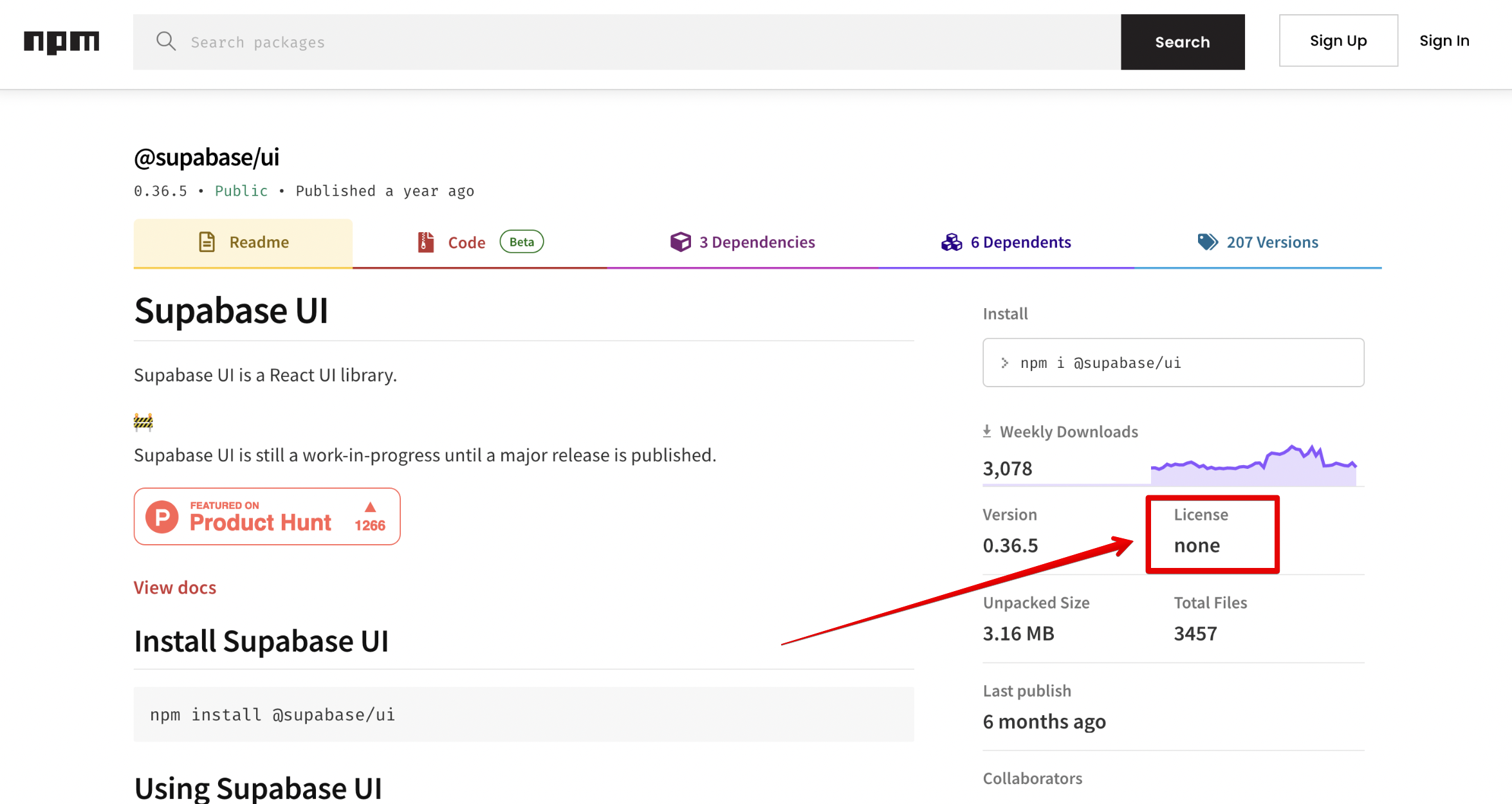 Add Supabase Ui Missing License On Npm · Issue 387 · Supabase Ui · Github
