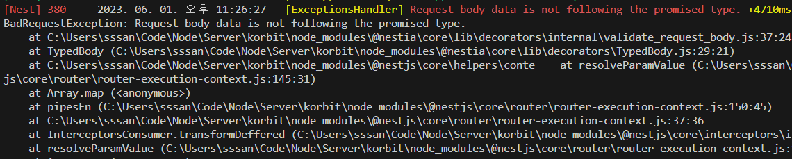 Q: typia validate throws 500 instead of the original 400? · Issue #365 · samchon/nestia · GitHub