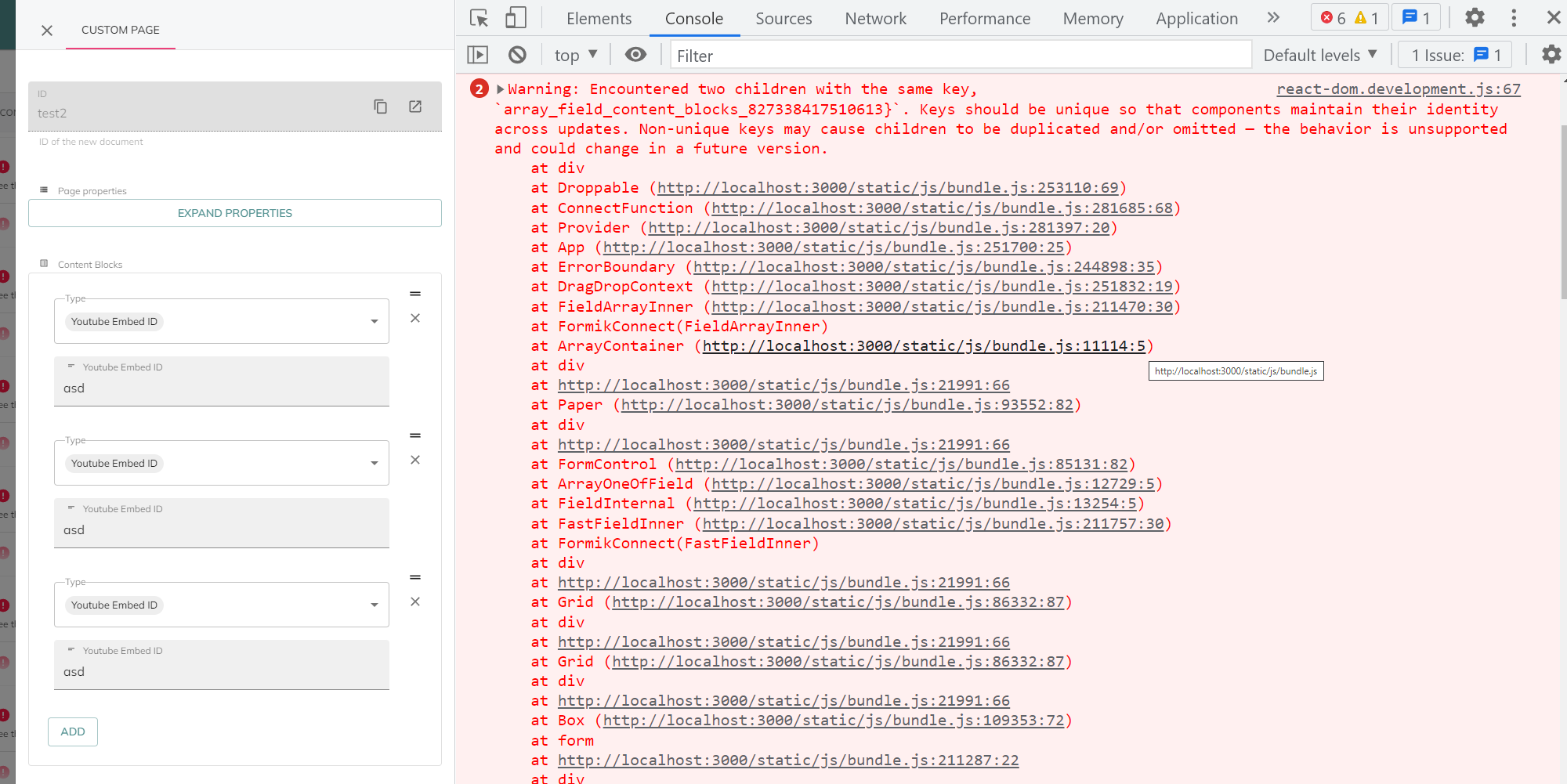 In Oneof Arrays Elements With Same Type And Value Get Non Unique Key · Issue 247 · Firecmsco 