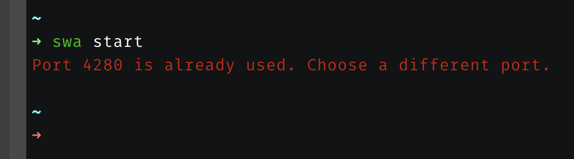 Cli Exits Without Message When Unable To Bind To Port 4280 · Issue 212 · Azurestatic Web Apps