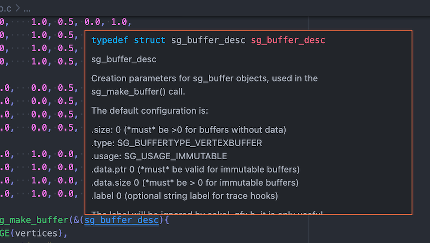 Generator-friendly type docstring · Issue #557 · floooh/sokol · GitHub