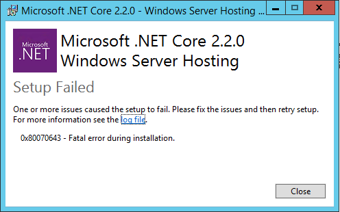 AspNetCoreModule_x64 install failure: InstallValidate. Return value 3. · Issue #10826 · dotnet ...
