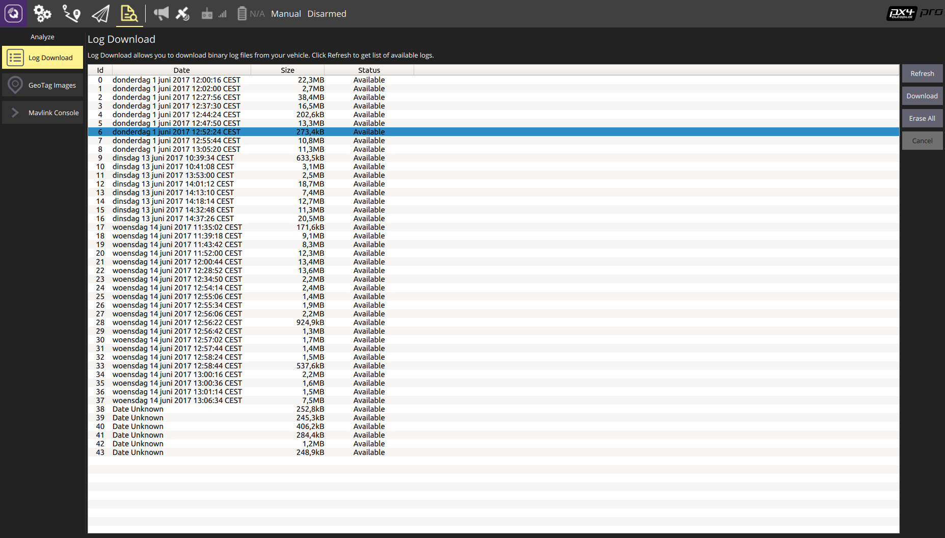 Problem with log download from Pixhawk (Reproducible) · Issue #5610 · mavlink/qgroundcontrol ...