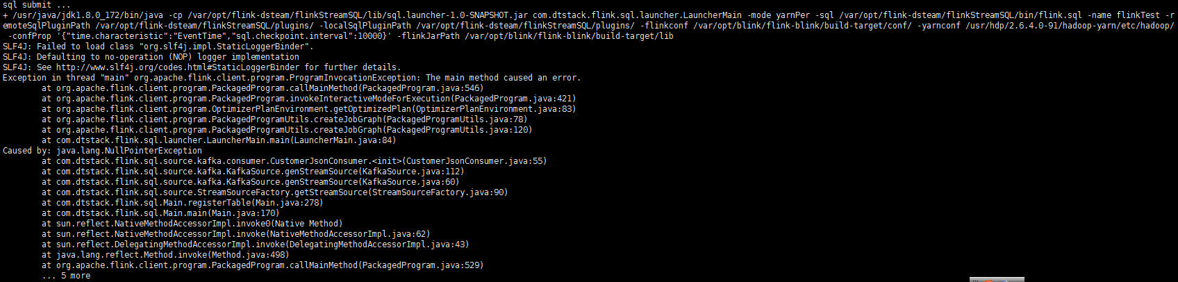 yarn-per 提交报错 · Issue #101 · DTStack/flinkStreamSQL · GitHub