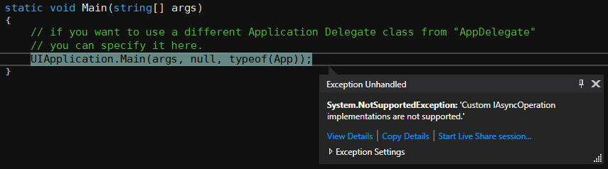 [iOS 15/XCode 13/Xamarin preview] App crashes on resume · Issue #7264 · unoplatform/uno · GitHub