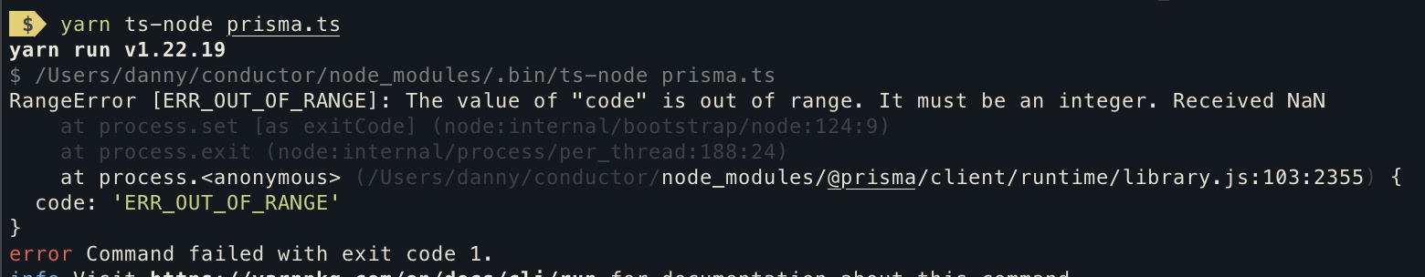 Bug `prismaclient` V413 Breaks `processemitsigint` · Issue 19387 · Prismaprisma · Github