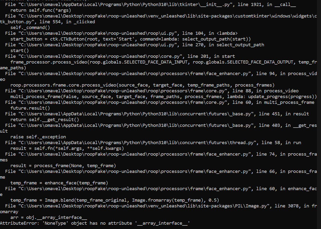 Failed inference for CodeFormer · Issue #34 · C0untFloyd/roop-unleashed · GitHub