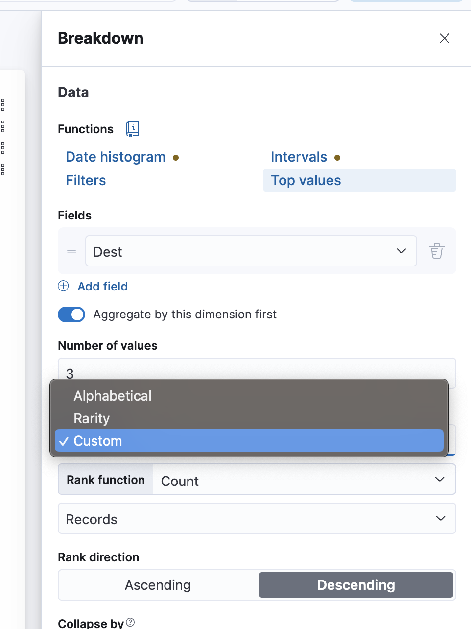 Possibility Of New Order For Data When Using Bucket Aggregation In Kibana · Issue 13929