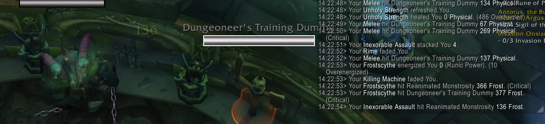 Frost Death Knight's talent Inexorable Assault has incorrect targetting when used with ...