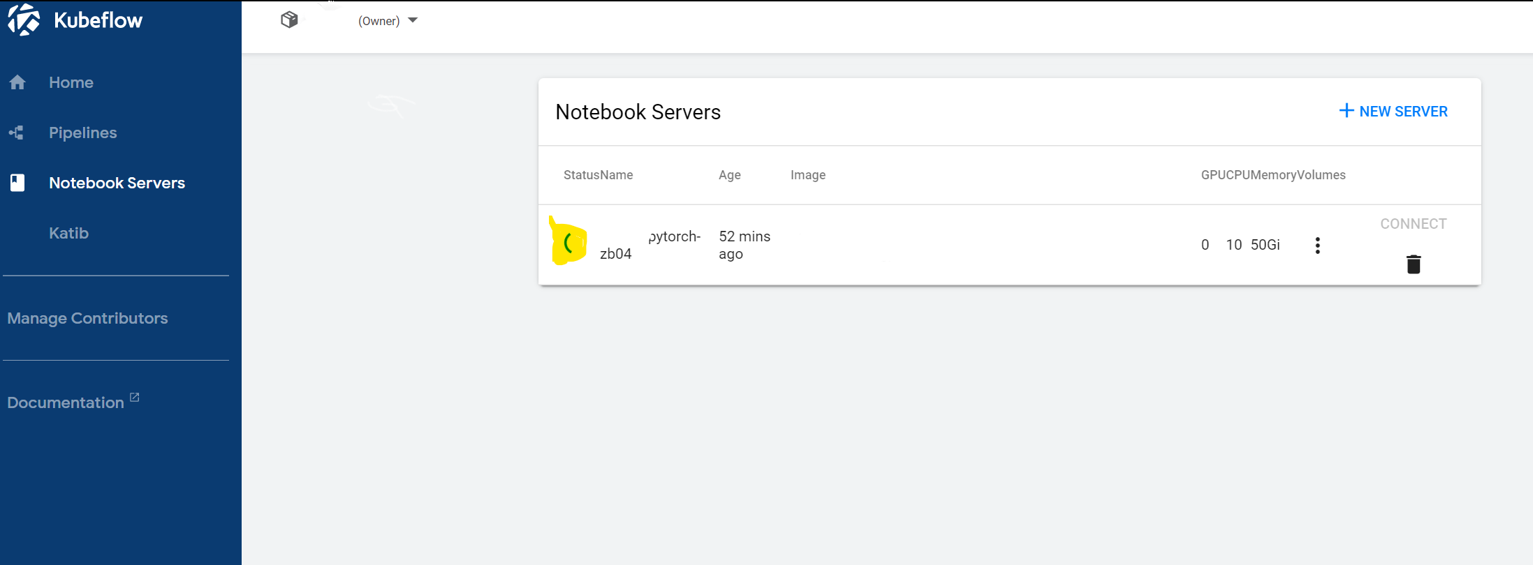 Make notebook server status copyable from the Kubeflow dashboard. · Issue #6053 · kubeflow ...