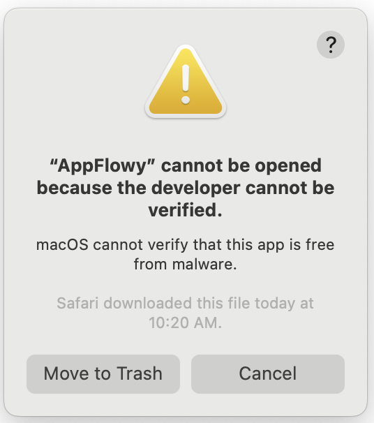 [Bug] Kindly make this app be able to install on MAC · Issue #1313 · AppFlowy-IO/AppFlowy · GitHub