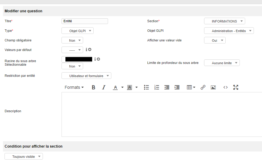 No selectable entity · Issue #2641 · pluginsGLPI/formcreator · GitHub