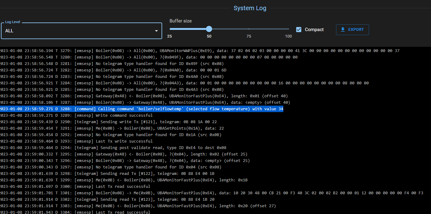 Buderus set selFlowTemp not work · Issue #898 · emsesp/EMS-ESP32 · GitHub