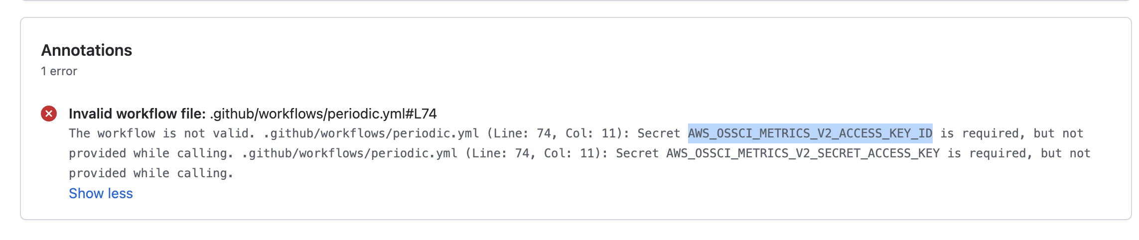 Periodic Jobs Have Not Been Running Invalid Workflow File · Issue 76863 · Pytorchpytorch · Github