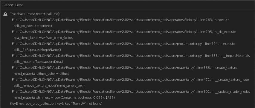 Problem while importing PMX · Issue #266 · powroupi/blender_mmd_tools · GitHub
