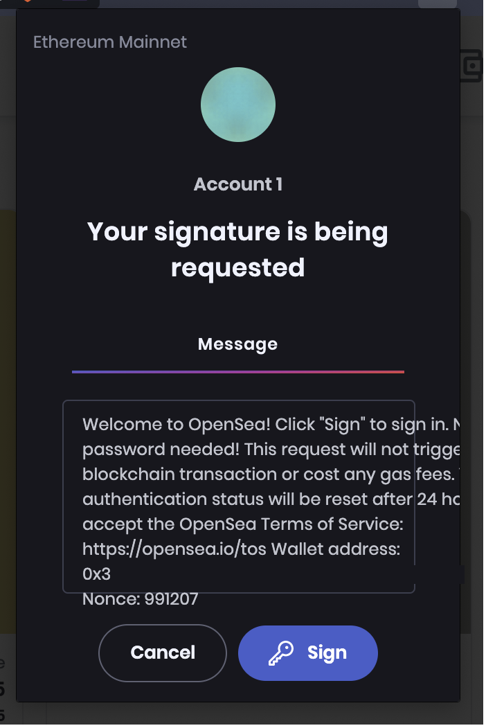 Text overflow on sign message when trying to do an ERC-721 transaction ...